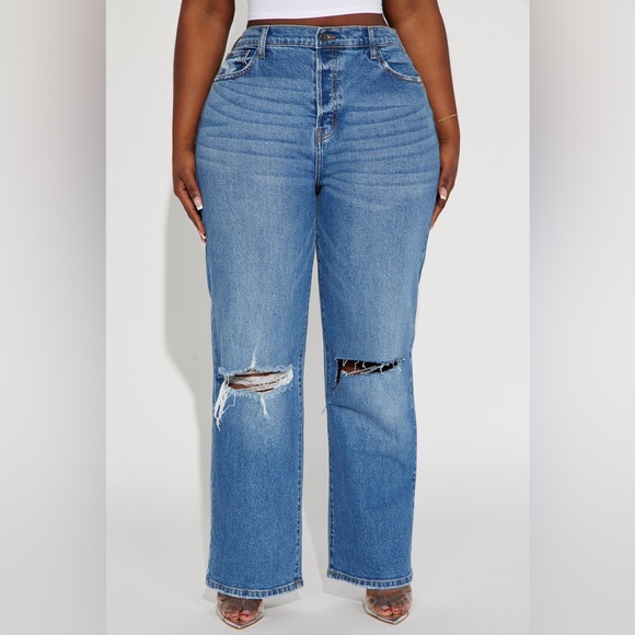 Fashion Nova | Jeans | Fashion Nova Cut Above The Rest Ripped Straight ...